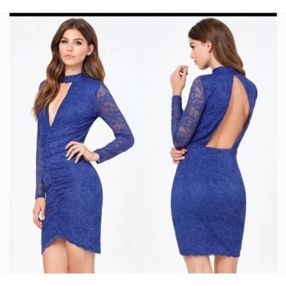 bebe | Dresses | Bebe Lace Mini Dress Long Sleeve Bodycon | Poshmark